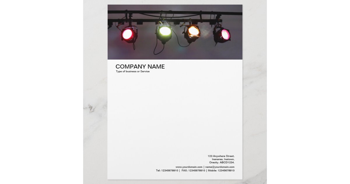 Large Picture Header - Lighting Array Letterhead | Zazzle