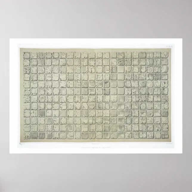 Large plaque with ideographic writing from the Tem Poster | Zazzle