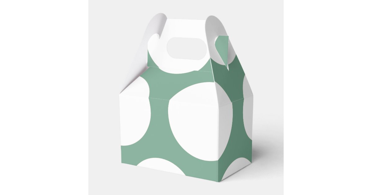 Large Polka Dots Pattern: Seafoam Green Favor Boxes | Zazzle