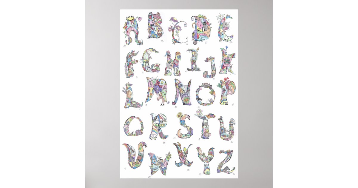 large poster: alphabet poster | Zazzle