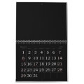 Large Print Blank Black Calendar With Holidays | Zazzle