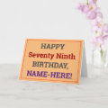 Large Print, Bold, 79th Birthday Greeting Card | Zazzle