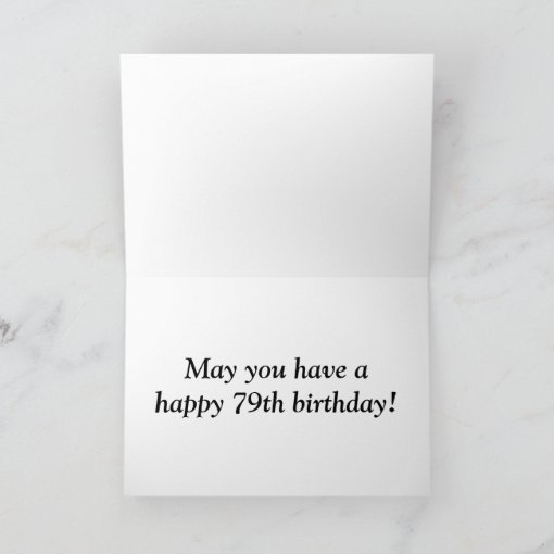 Large Print, Bold, 79th Birthday Greeting Card | Zazzle