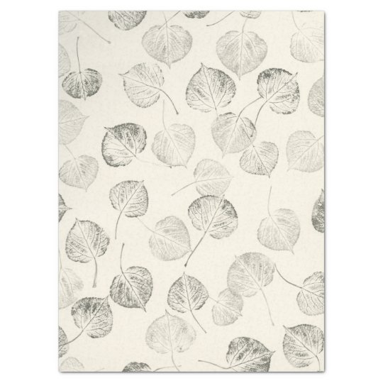 Large Print Trembling Aspen Leaf Pattern © S. Long Tissue Paper ...