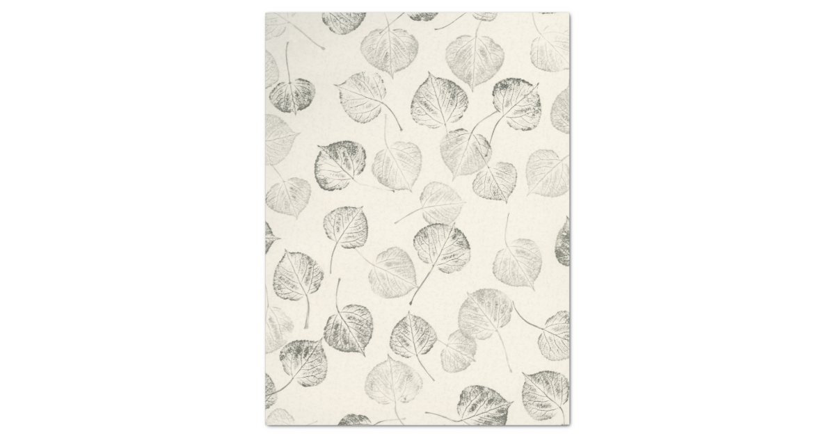Large Print Trembling Aspen Leaf Pattern © S. Long Tissue Paper | Zazzle