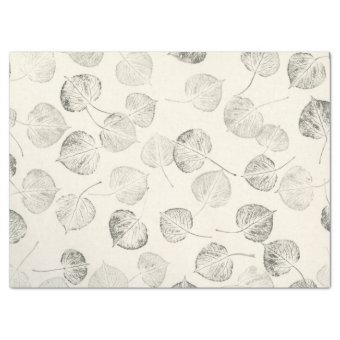 Large Print Trembling Aspen Leaf Pattern © S. Long Tissue Paper | Zazzle