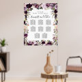 Large Purple Pink Floral 8-Table Seating Chart | Zazzle