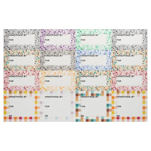 Large Quilt Labels - Paisley and Gingham Fabric | Zazzle