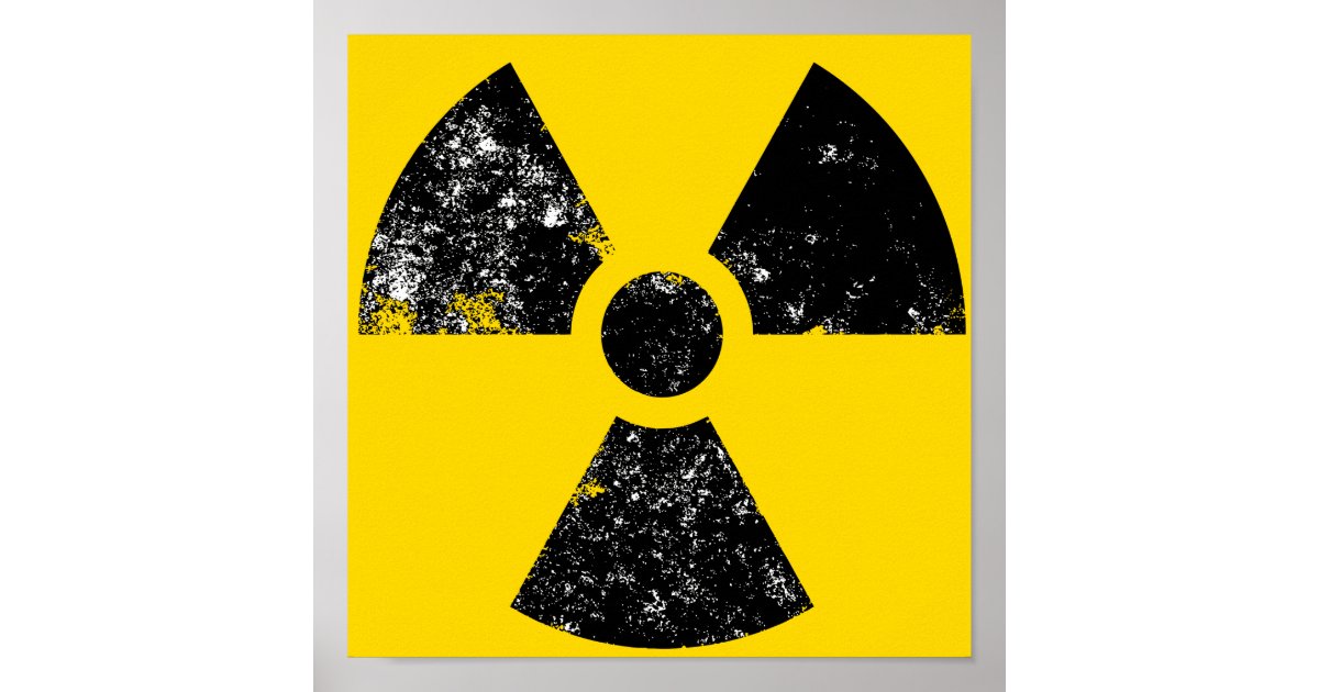 large radiation icon poster | Zazzle