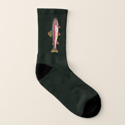 Large Rainbow Trout Fisherman's Socks | Zazzle