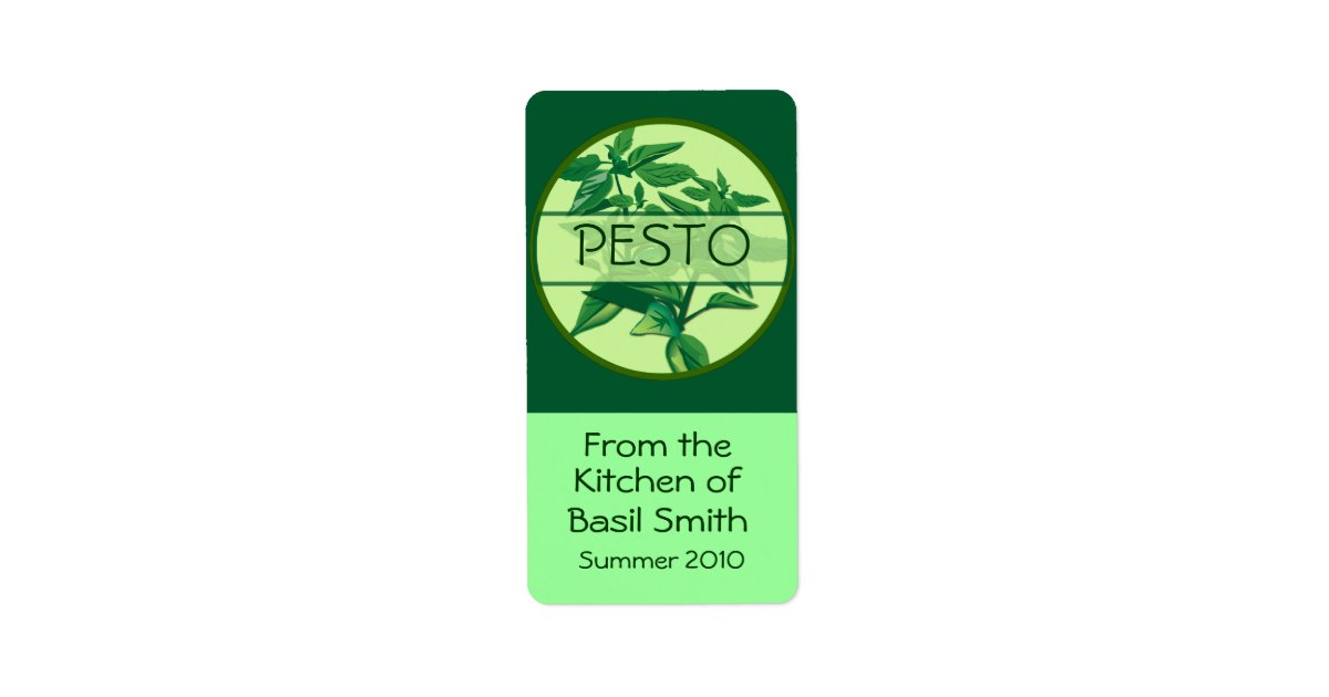 Large Rectangular PESTO Label | Zazzle