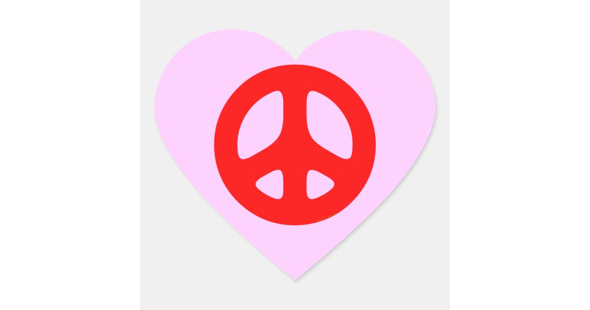 Large Red Peace Sign Sticker | Zazzle