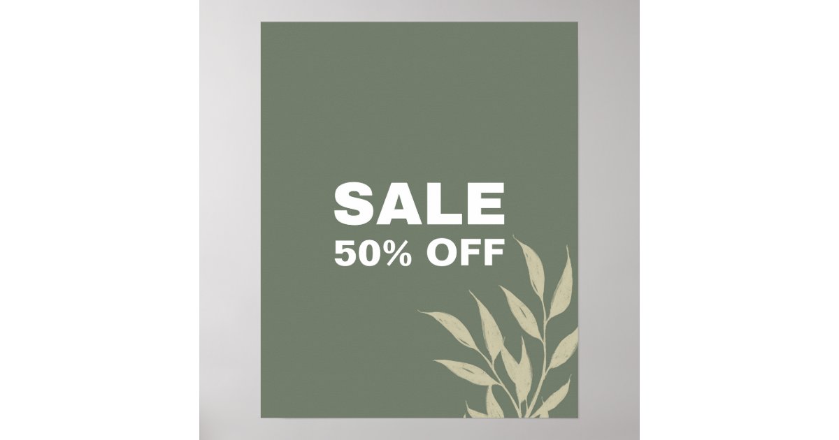 Large Retail Sale Sign, Editable Boutique Sale Poster | Zazzle