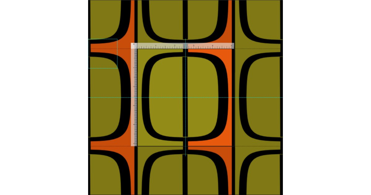 Large Retro Panels Black Fabric | Zazzle