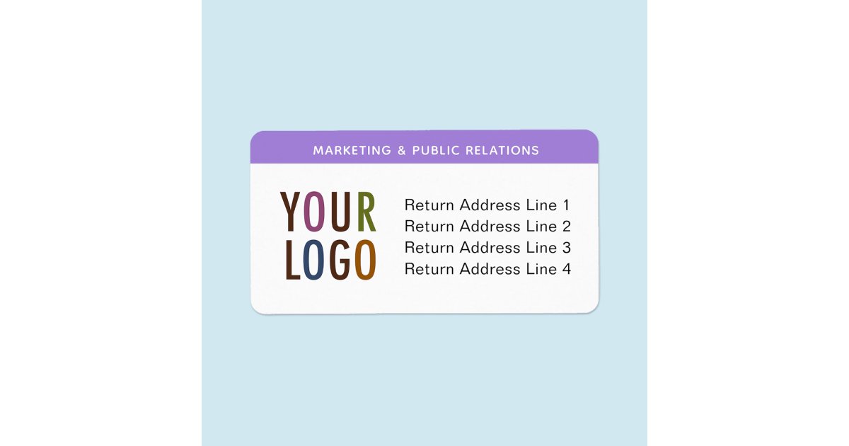 Large Return Address Labels with Company Logo | Zazzle