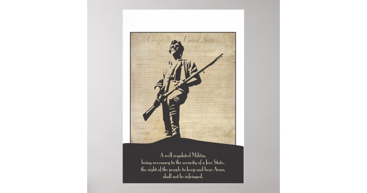Large Revolutionary Minuteman Poster | Zazzle
