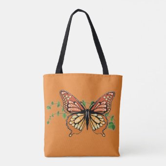 Large Rhinestone Monarch Butterfly Design Tote Bag | Zazzle