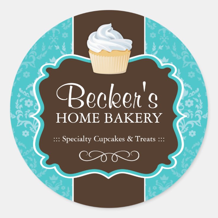 Large Round Bakery Packaging Stickers | Zazzle
