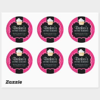 Large Round Bakery Packaging Stickers | Zazzle