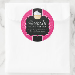 Large Round Bakery Packaging Stickers | Zazzle