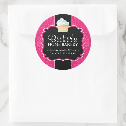Large Round Bakery Packaging Stickers | Zazzle