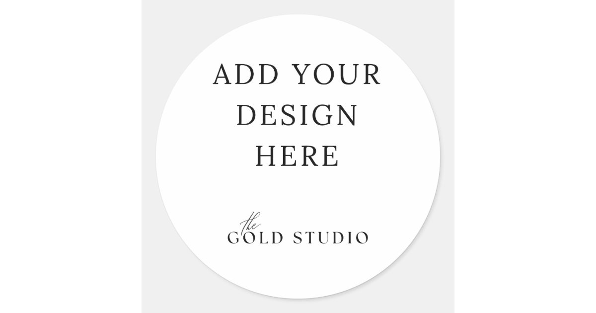 Large Round Sticker Blank Template | Zazzle