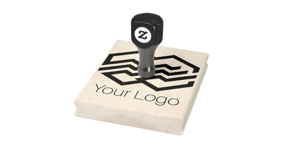 Large Rubber Stamp Custom Business Logo | Zazzle