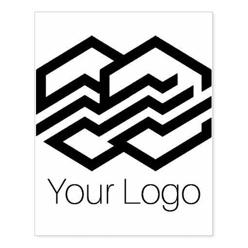 Large Rubber Stamp Custom Business Logo | Zazzle