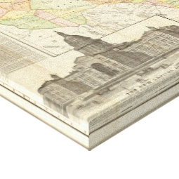 Large Scale County and Railroad Map Of Texas Canvas Print | Zazzle