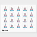 Large Spiral Transgender Pride Flag Christmas Tree Square Sticker | Zazzle