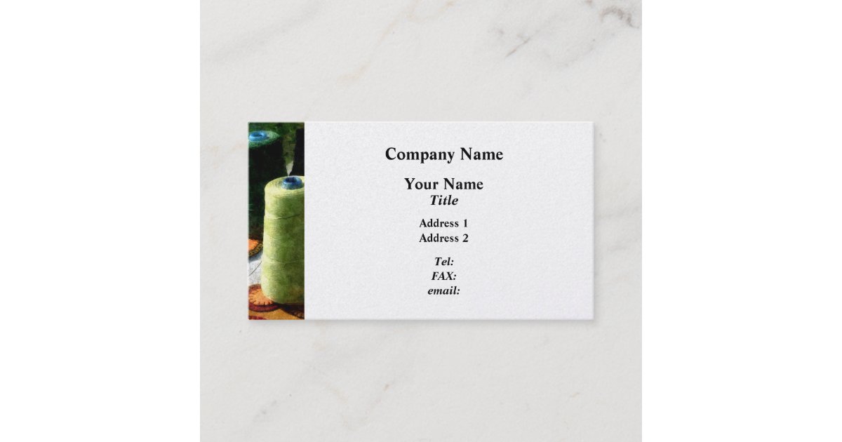 Large Spools of Thread - Platinum Business Card | Zazzle