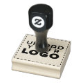 Large Square Business Logo Custom Rubber Stamp | Zazzle
