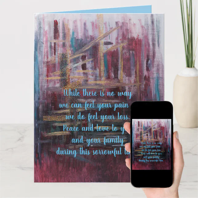 Large Sympathy card by dalDesignNZ | Zazzle