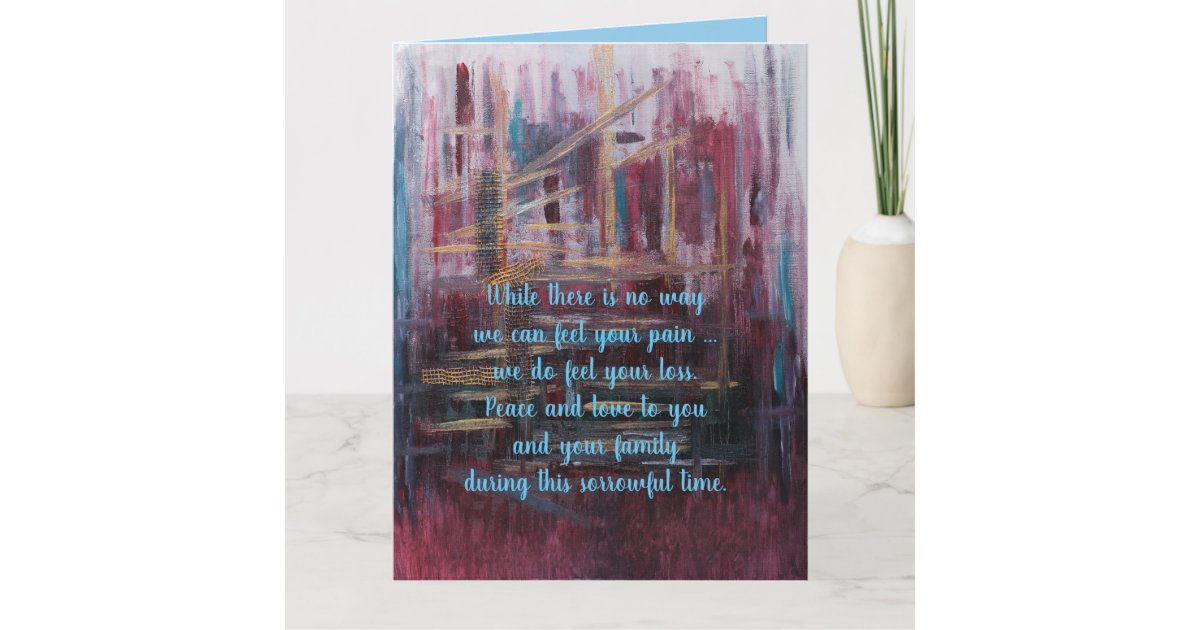 Large Sympathy card by dalDesignNZ | Zazzle