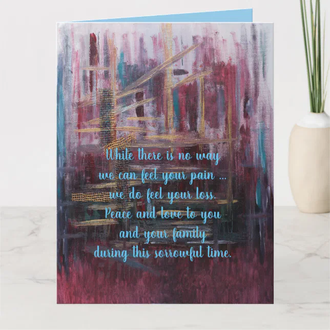 Large Sympathy card by dalDesignNZ | Zazzle