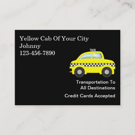 Large Taxi Business Cards