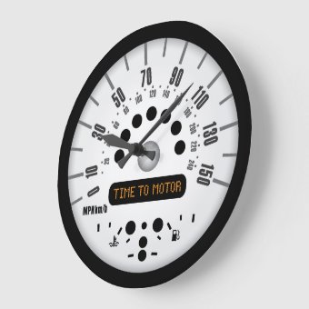 LARGE TIME TO MOTOR WALL CLOCK | Zazzle