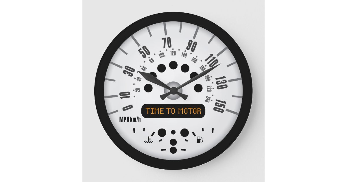 LARGE TIME TO MOTOR WALL CLOCK | Zazzle