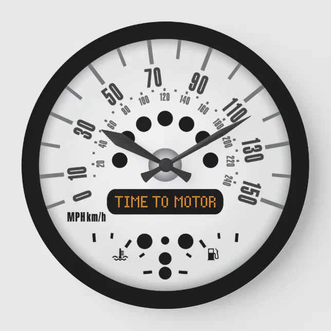 LARGE TIME TO MOTOR WALL CLOCK | Zazzle