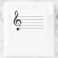 Large Treble Clef Musical Sticker Label | Zazzle