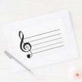 Large Treble Clef Musical Sticker Label | Zazzle