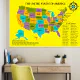 Large United States Wall Map Teaching Aid Poster | Zazzle