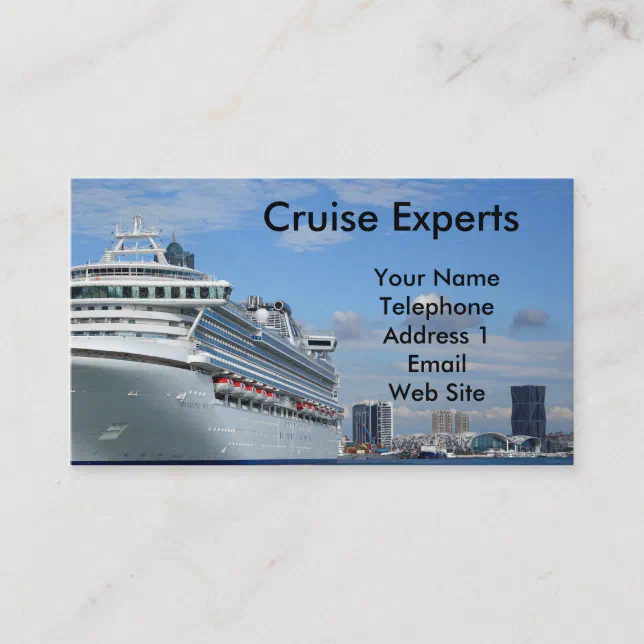 Large Vacation Cruise Ship Business Card | Zazzle