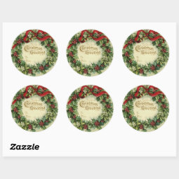 Large Victorian Christmas Name Tags for Gifts | Zazzle