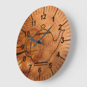 Large Wood Effect Country Kitchen Wall Clock | Zazzle
