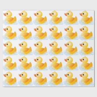 Large Yellow Duck Wrapping Paper | Zazzle