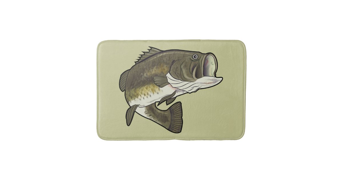 Largemouth Bass Bathroom Mat | Zazzle