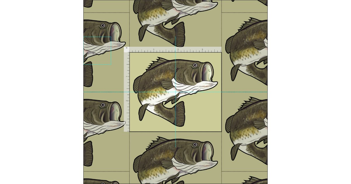 Largemouth Bass Fabric | Zazzle