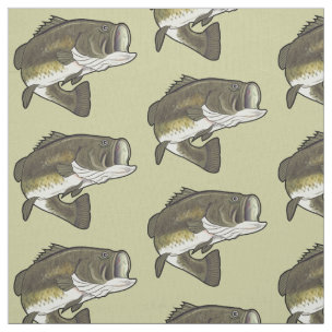 Bass Fish Fabric | Zazzle