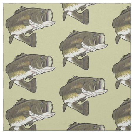 Bass Fish Fabric | Zazzle